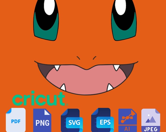 Charmander Pokemon, Face Svg Charmander, Eyes Smile Clipart, Cut Files ...