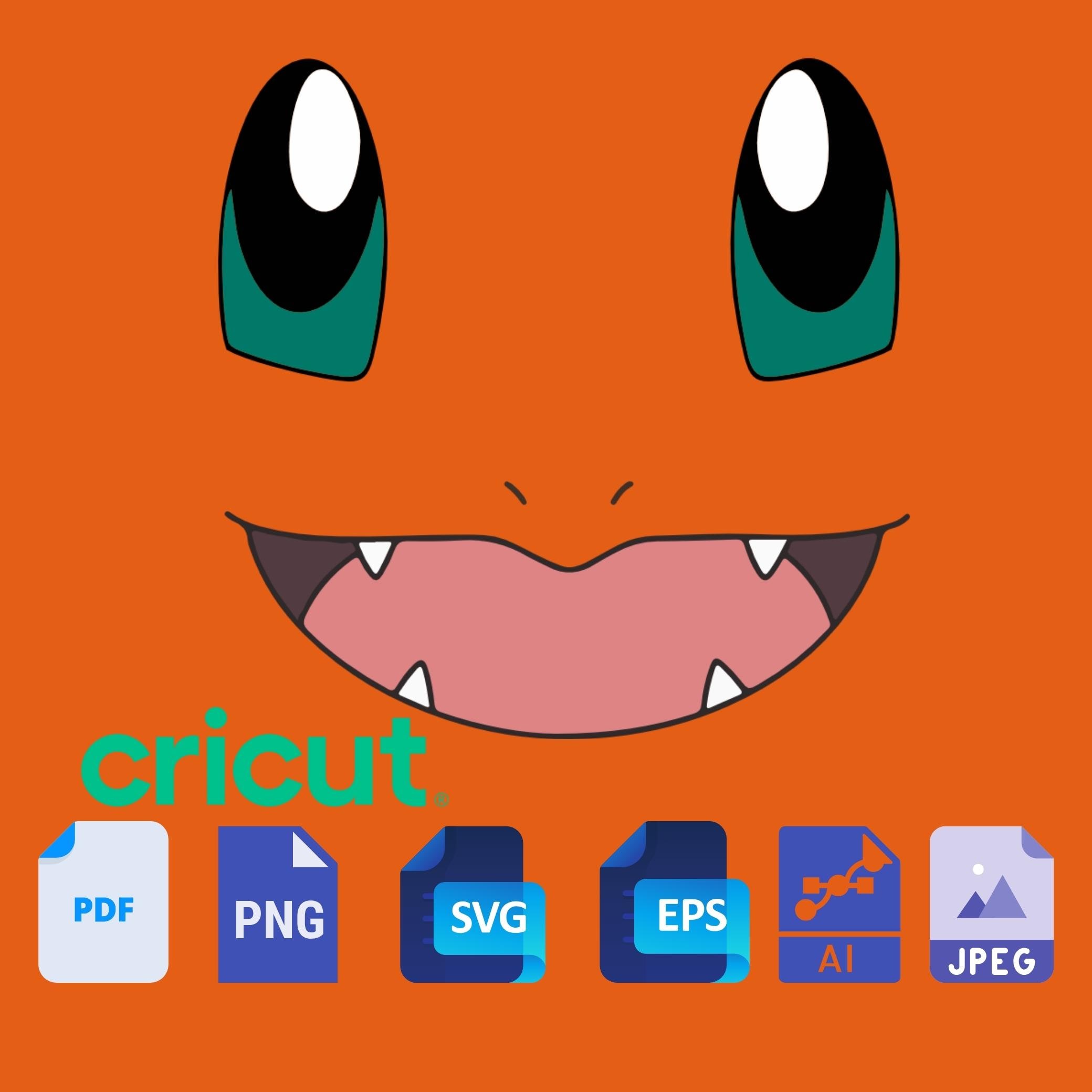 Charmander Pokemon, Face Svg Charmander, Eyes Smile Clipart, Cut Files ...