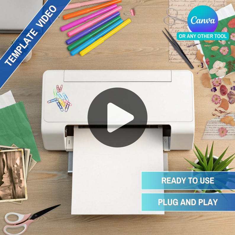 Journal Theme Printer - Canva Templete Video – Showcase Your Designs ...