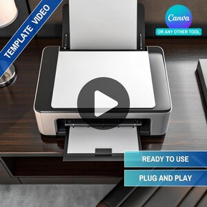Print Like a Pro With Our A4 Canva Printer Mockup Video - Includes ...