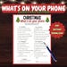 PRINTABLE CHRISTMAS What's on Your Phone GAME, Christmas Game ...