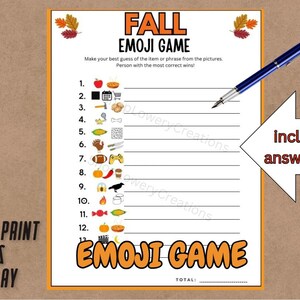 PRINTABLE THANKSGIVING GAME Bundle, Fall Word Scramble, Fall Alphabet ...
