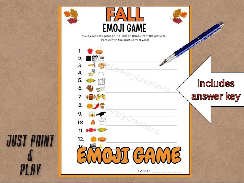 PRINTABLE THANKSGIVING GAME Bundle, Fall Word Scramble, Fall Alphabet ...