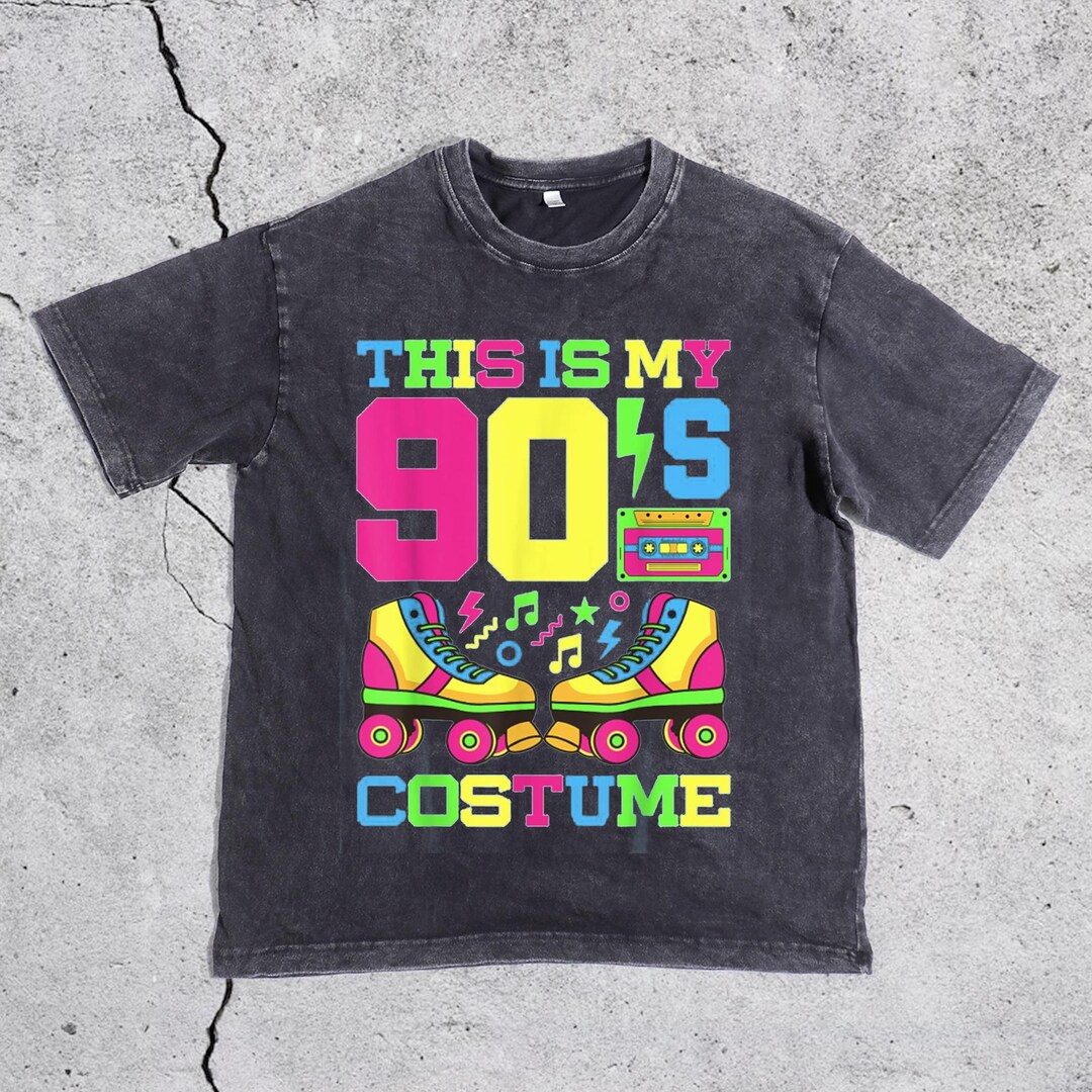 90's Vibe Retro 1990s 90s Style Party Outfit T-shirt,oversized Washed ...
