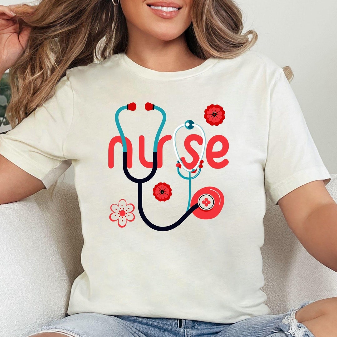 Nurse Stethoscope Doctor Tshirt, Funny Hospital Shirts for Women, Nurse ...