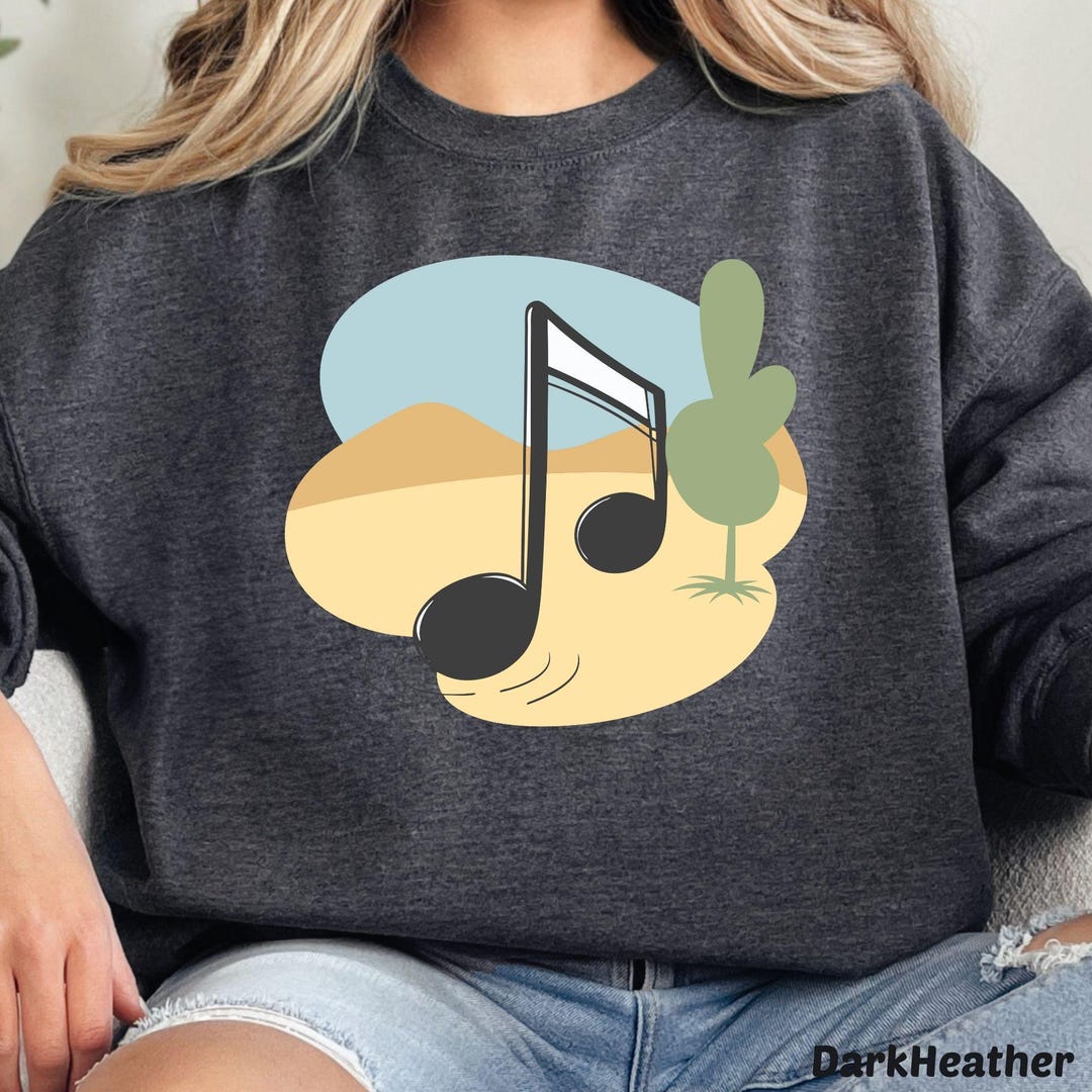 Music Note Crewneck Sweatshirt, Music Teacher Sweatshirt, Musician ...