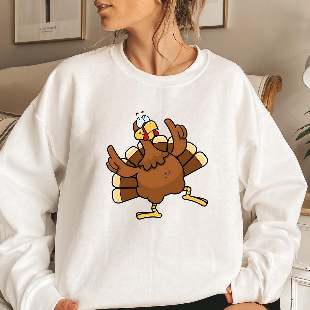 Funny Thanksgiving Turkey Sweatshirt: Unisex Turkey Crewneck - Etsy