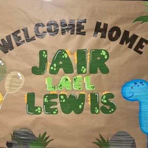 Custom Hand-painted Party Banner, Dinosaur Party, Kraft Paper Banner ...