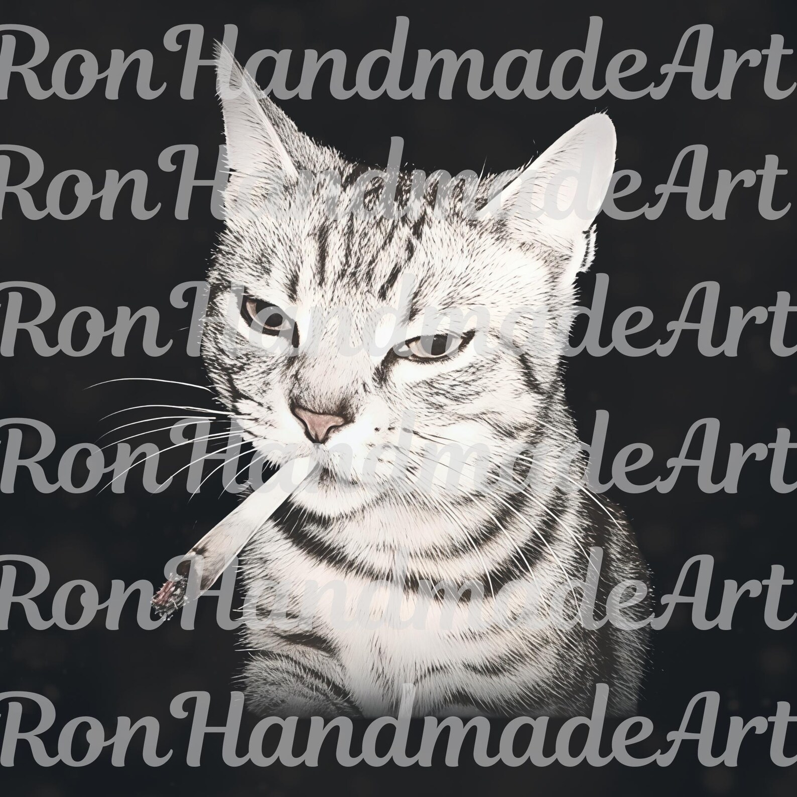 Vintage Smoking Cat Meme SVG, Cigarette Cat PNG, Stupid Brainrot Cat ...
