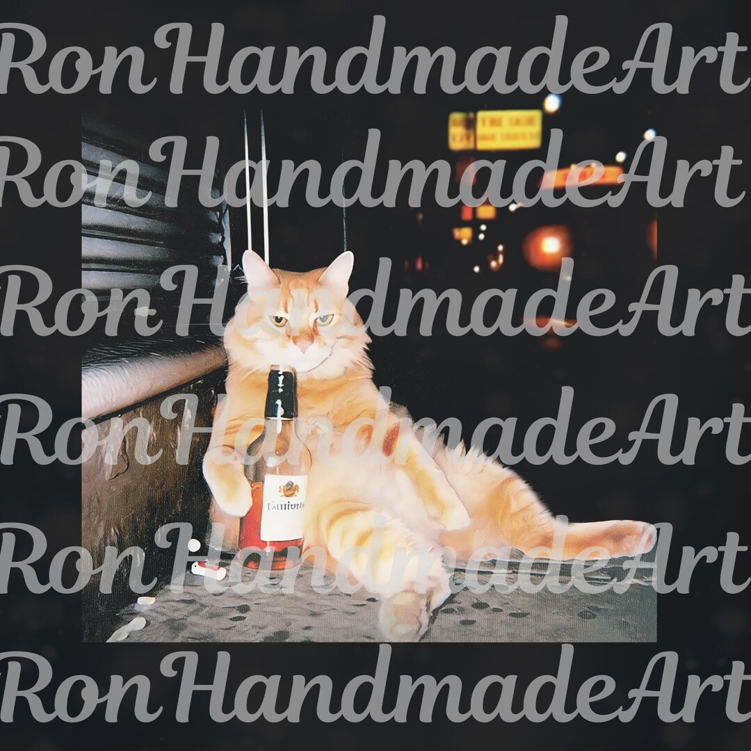 Funny Beer Cat Meme PNG, Cat Sitting Sublimation, Gen Z Joke SVG ...