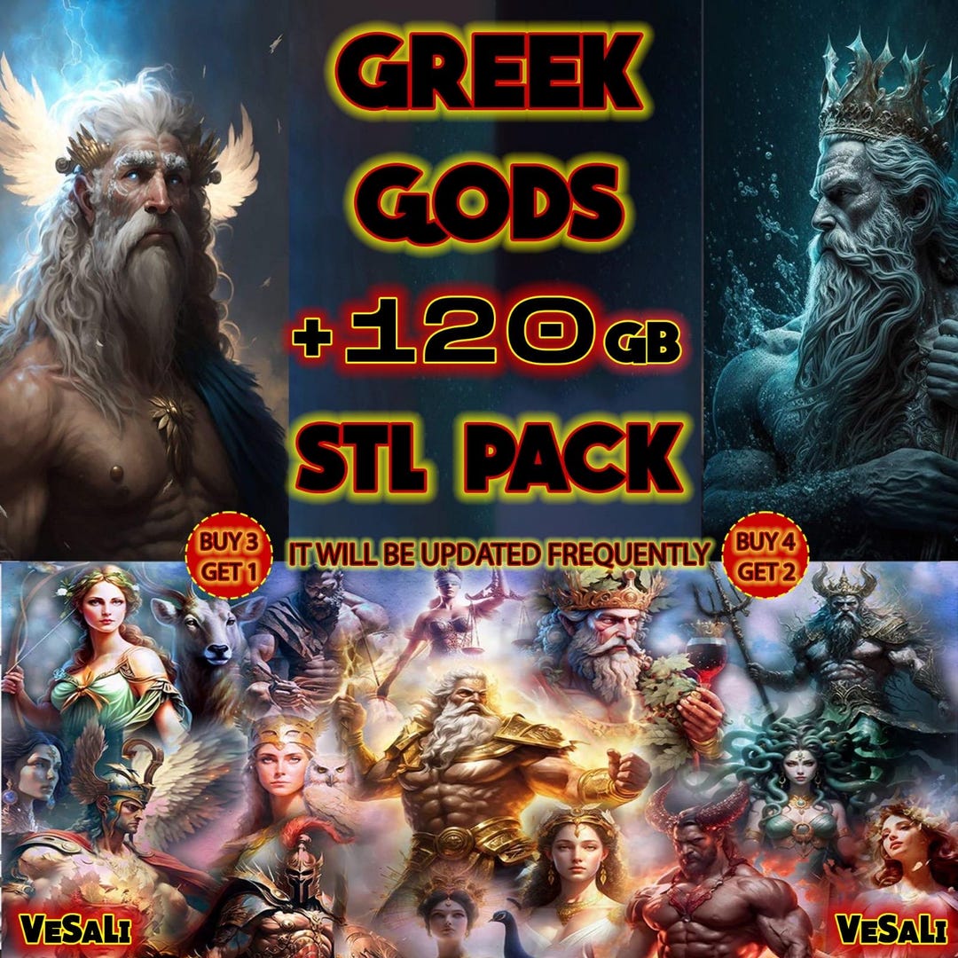 GREEK GODS STL Pack +120GB Greek Gods Stl Pack - Etsy Australia