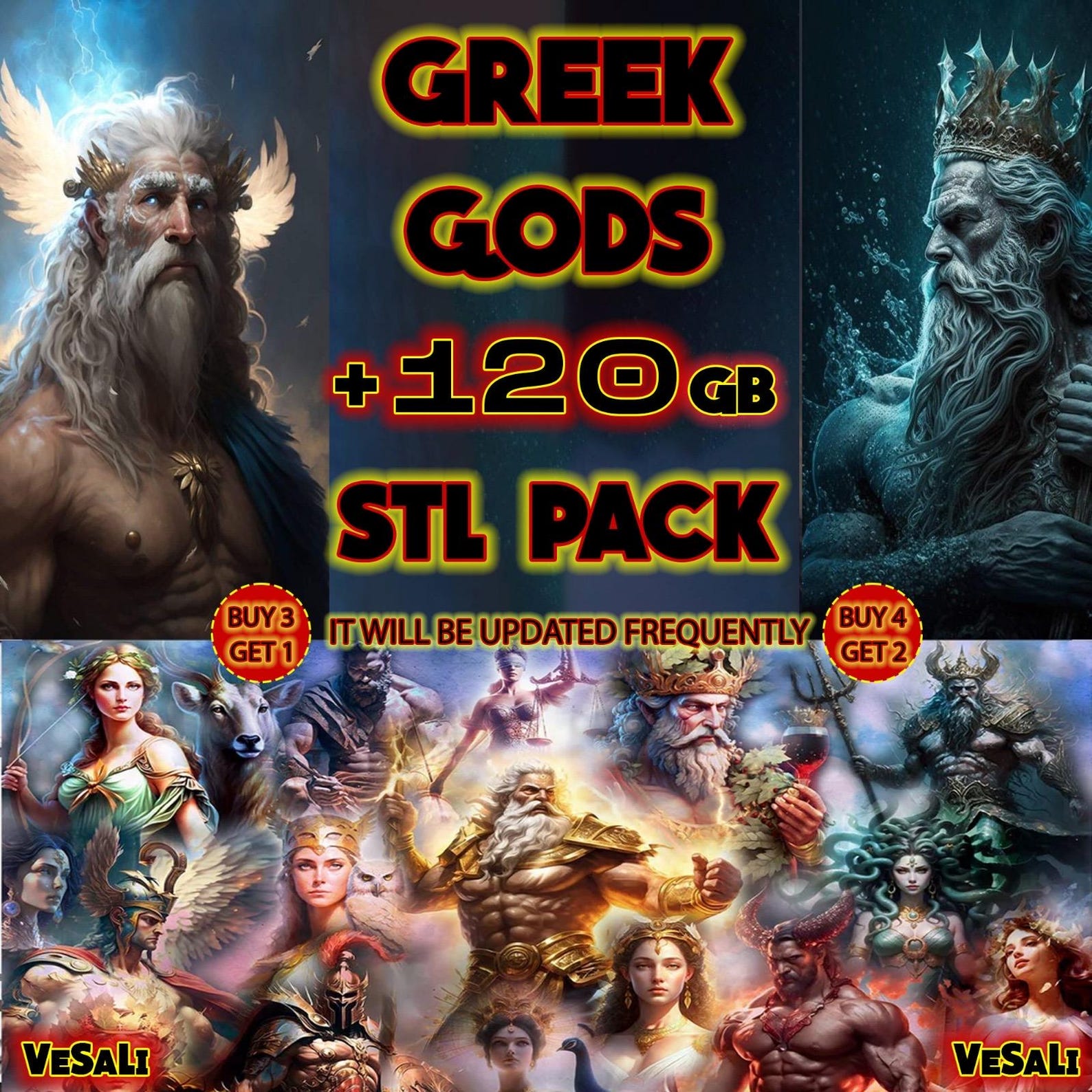 GREEK GODS STL Pack +120GB Greek Gods Stl Pack - Etsy