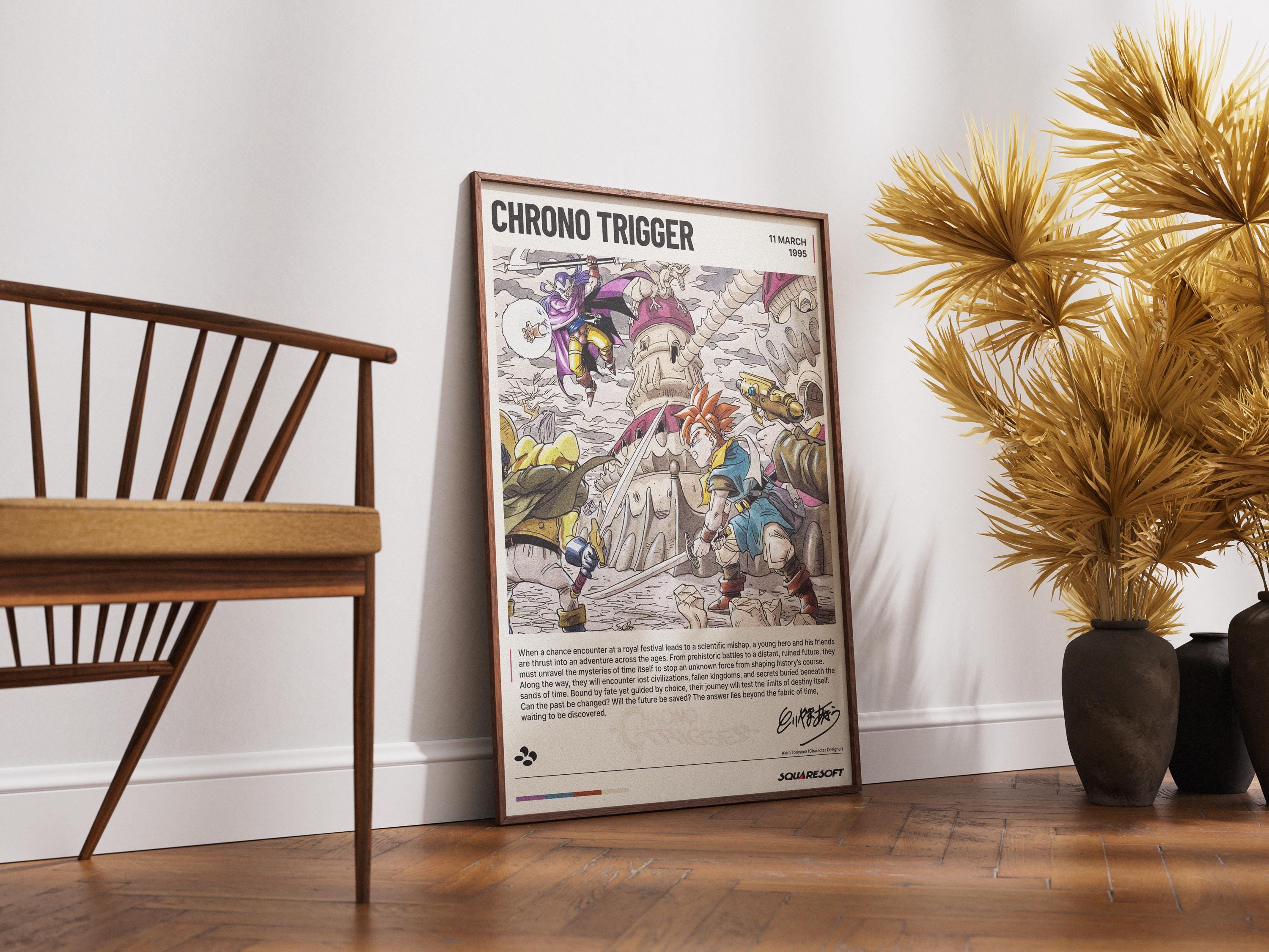 Chrono Trigger Poster Retro SNES Art Print - Vintage 90s Video Game Wall Decor, Gamer Gift ...
