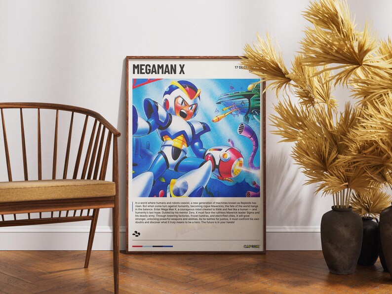 Mega Man X Digital Download - Retro SNES Art Print, 90s Video Game Wall ...