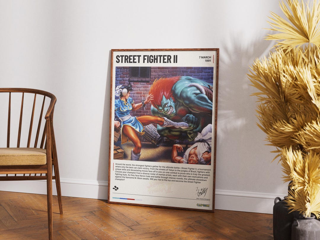 Street Fighter 2 Digital Download - Retro SNES Art Print, Classic 90s ...