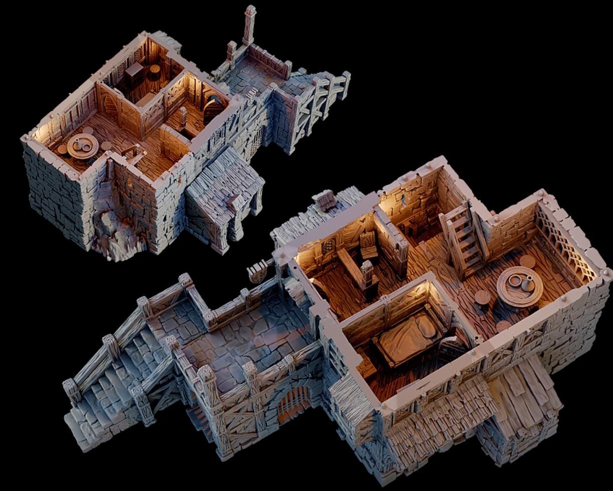 Knights Keep Inn & Tavern - 3D Printed Scenery and Terrain for Dnd and ...