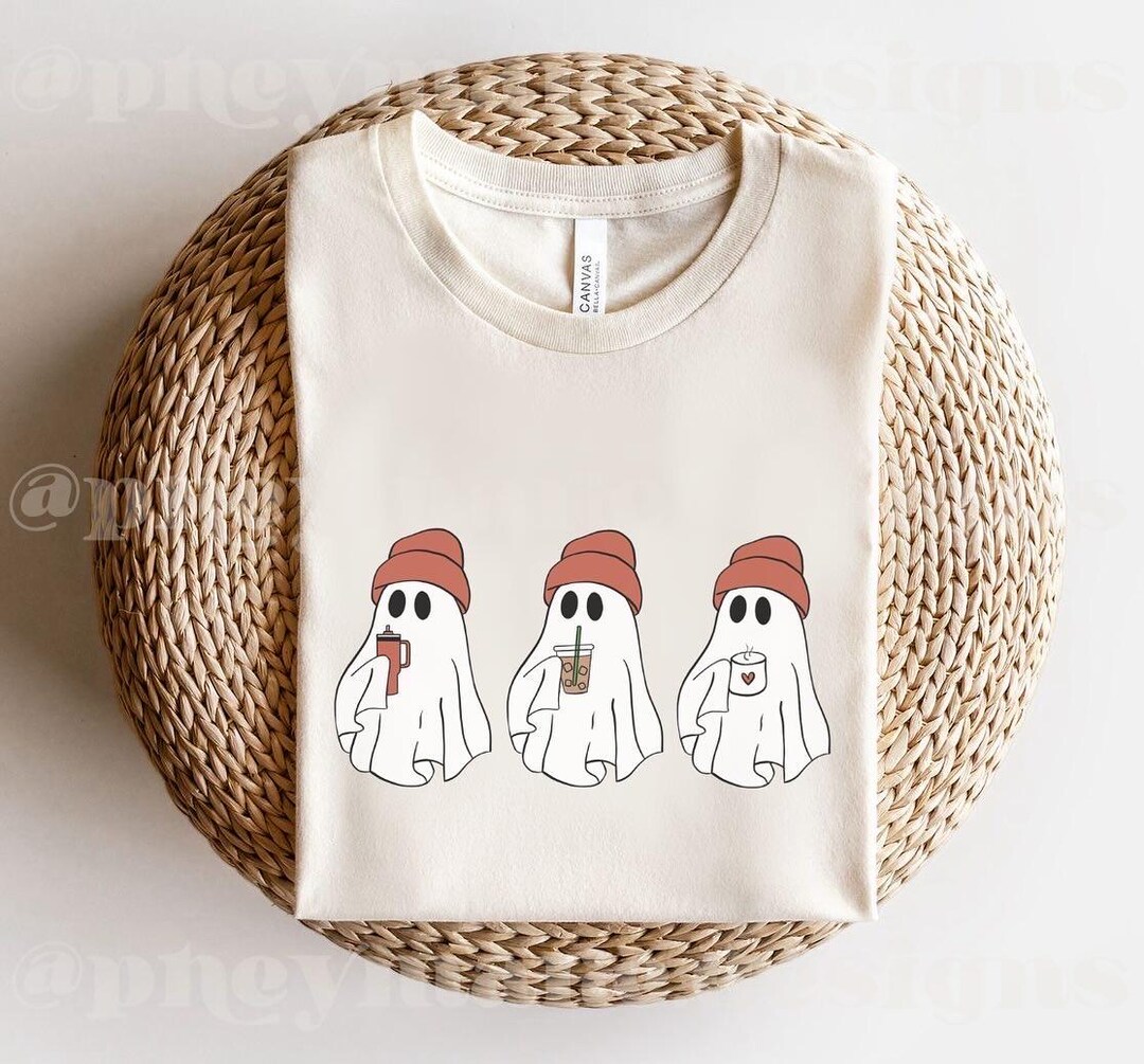 Fall Ghosts PNG Cut File Hand-drawn Ghost Design Fall & Autumn Clipart ...