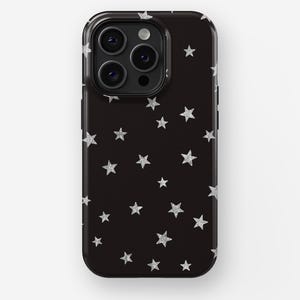 SILVER STARS CASE | iPhone 16, 15, 14, 13, 12, 11, X, Xr, Xs Pro/max/p ...