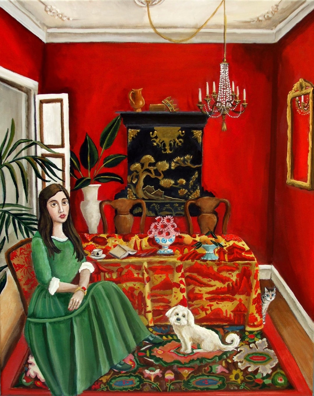 Original Painting the Decorator's Daughter by Catherine Dequattro Nolin ...
