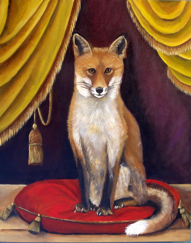 Pierre the Fox Fine Art Print by Catherine Dequattro Nolin | Etsy