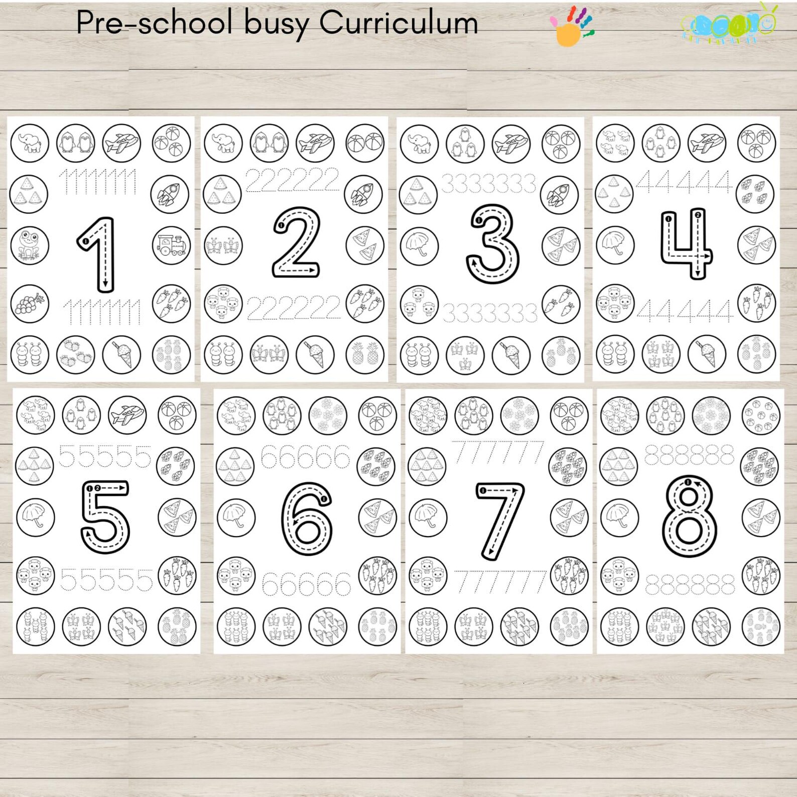 Preschool Numbers Activity | Fun Number Recognition, Tracing & Counting ...