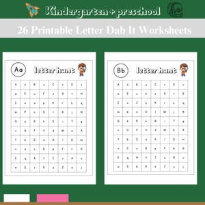 Letter of the Week Interactive Alphabet Dab Worksheets Printable ...