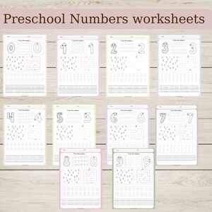 Preschool Number Tracing Worksheets | 0-9 Printable Activities for Kids ...