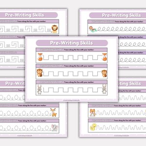 Preschool Line Tracing Worksheets Bundle,fine Motor Skills Practice,pre ...