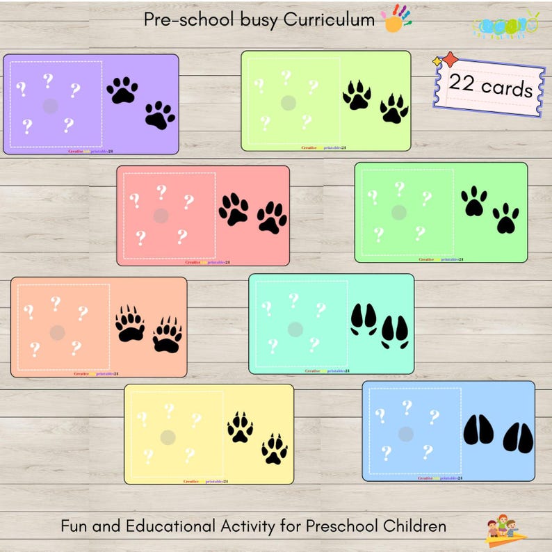Printable Animal Tracks Matching Activity | Fun Montessori Nature Game ...