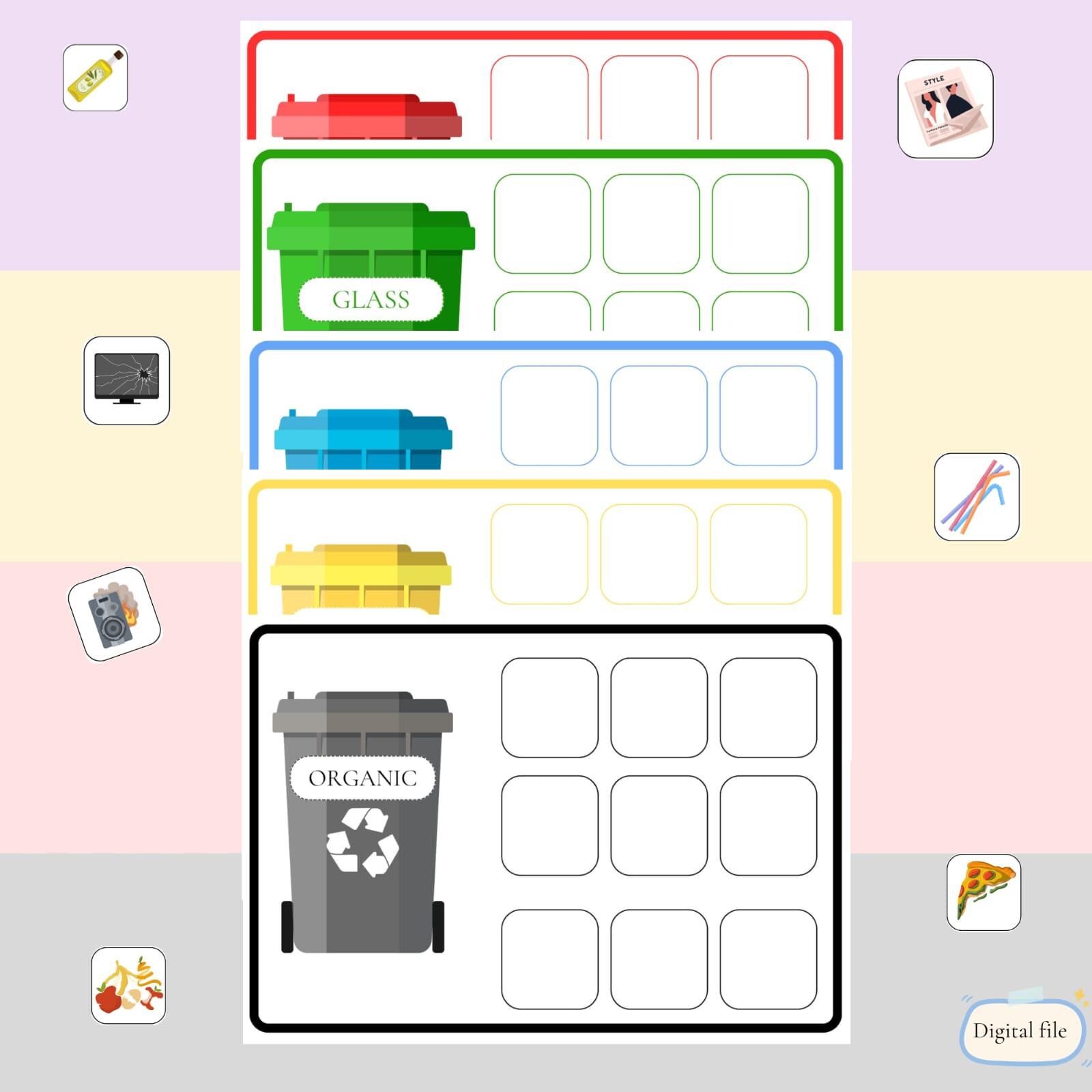 Interactive Eco Education: Printable Recycling Game for Kids, Eco ...