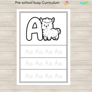 A to Z Cute Animal Alphabet Tracing Worksheets | Fun and Educational ...