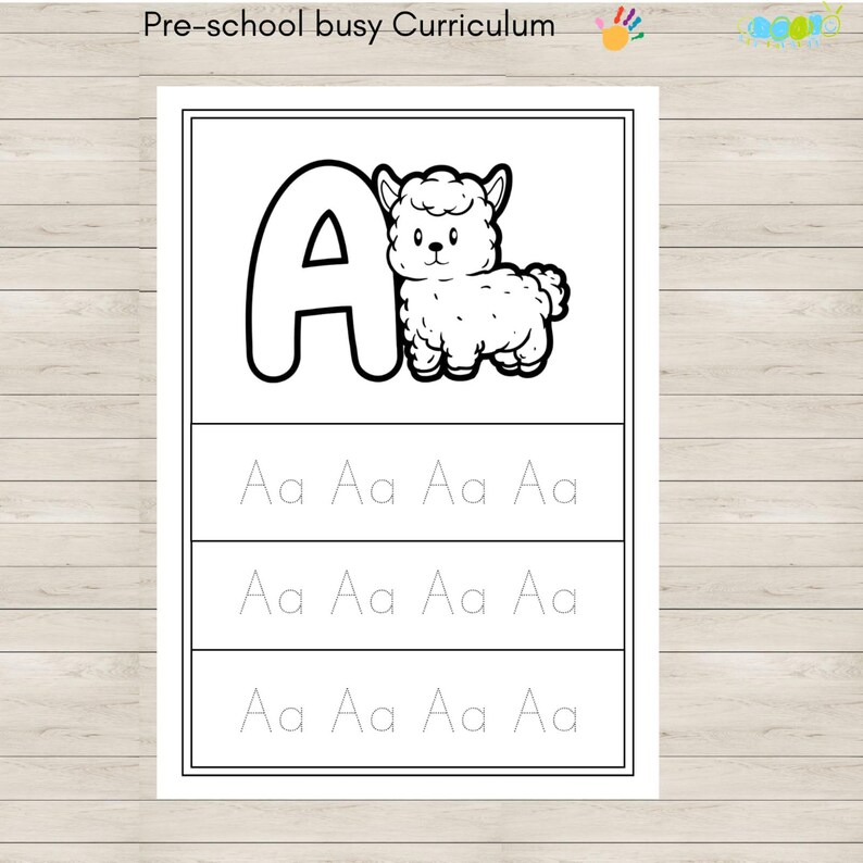 A to Z Cute Animal Alphabet Tracing Worksheets | Fun and Educational ...