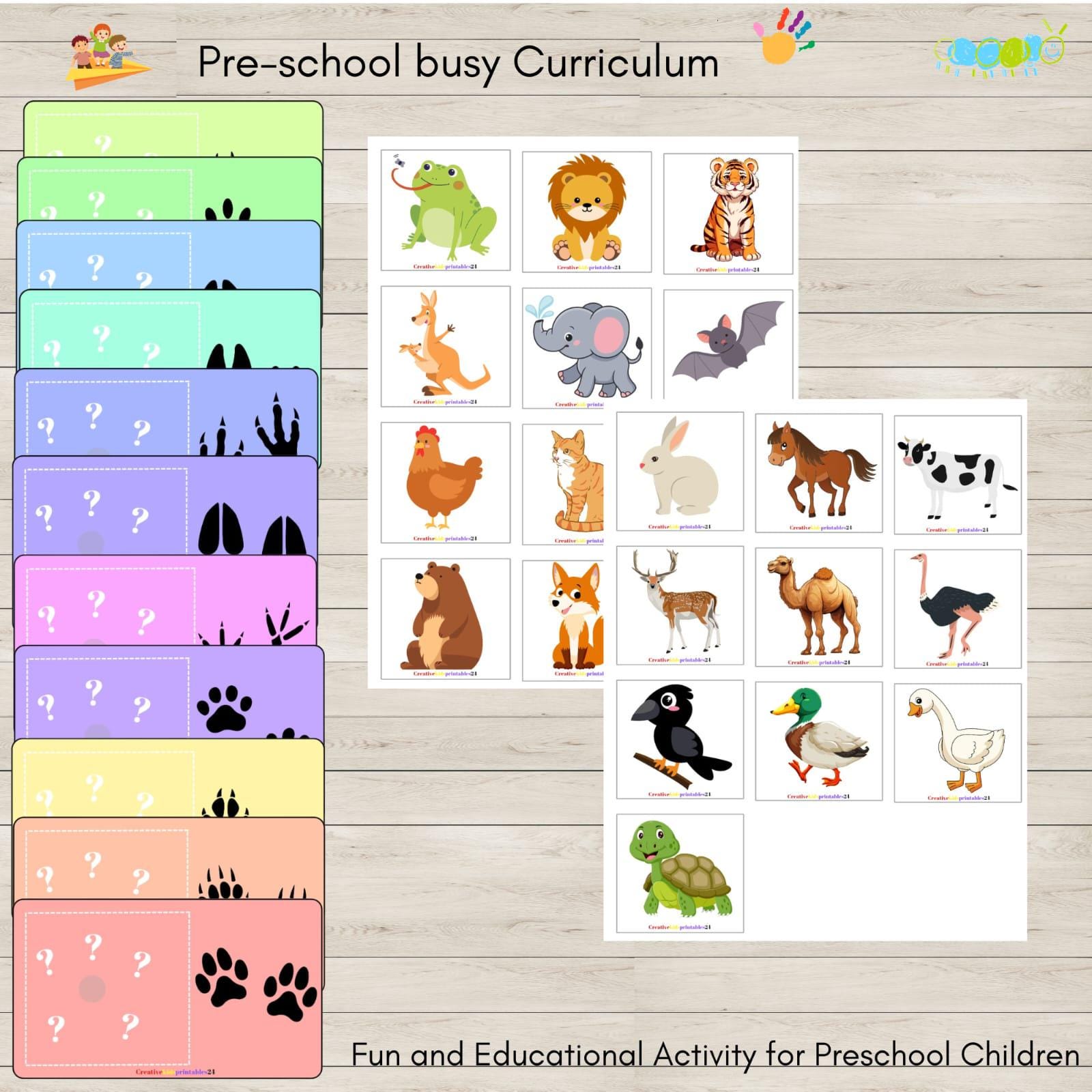 Printable Animal Tracks Matching Activity | Fun Montessori Nature Game ...