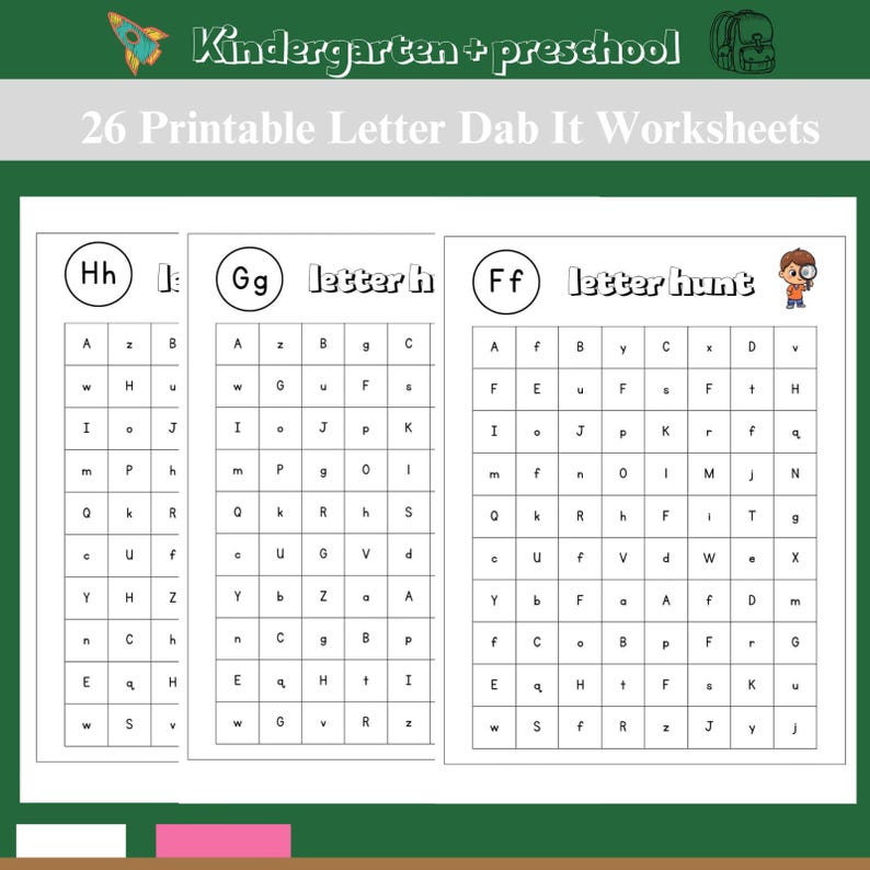 Letter of the Week Interactive Alphabet Dab Worksheets Printable ...