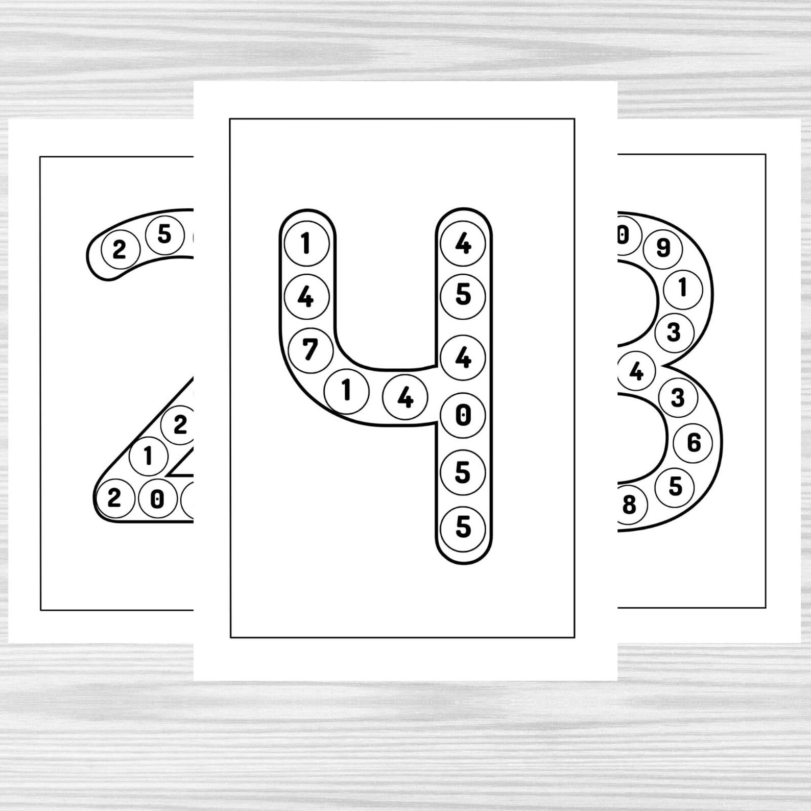 Number Dot Marker Printable Colouring Pages, Make Dot Activity, Number ...