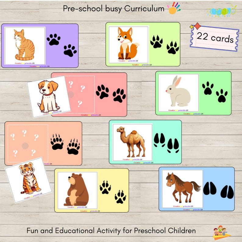 Printable Animal Tracks Matching Activity | Fun Montessori Nature Game ...