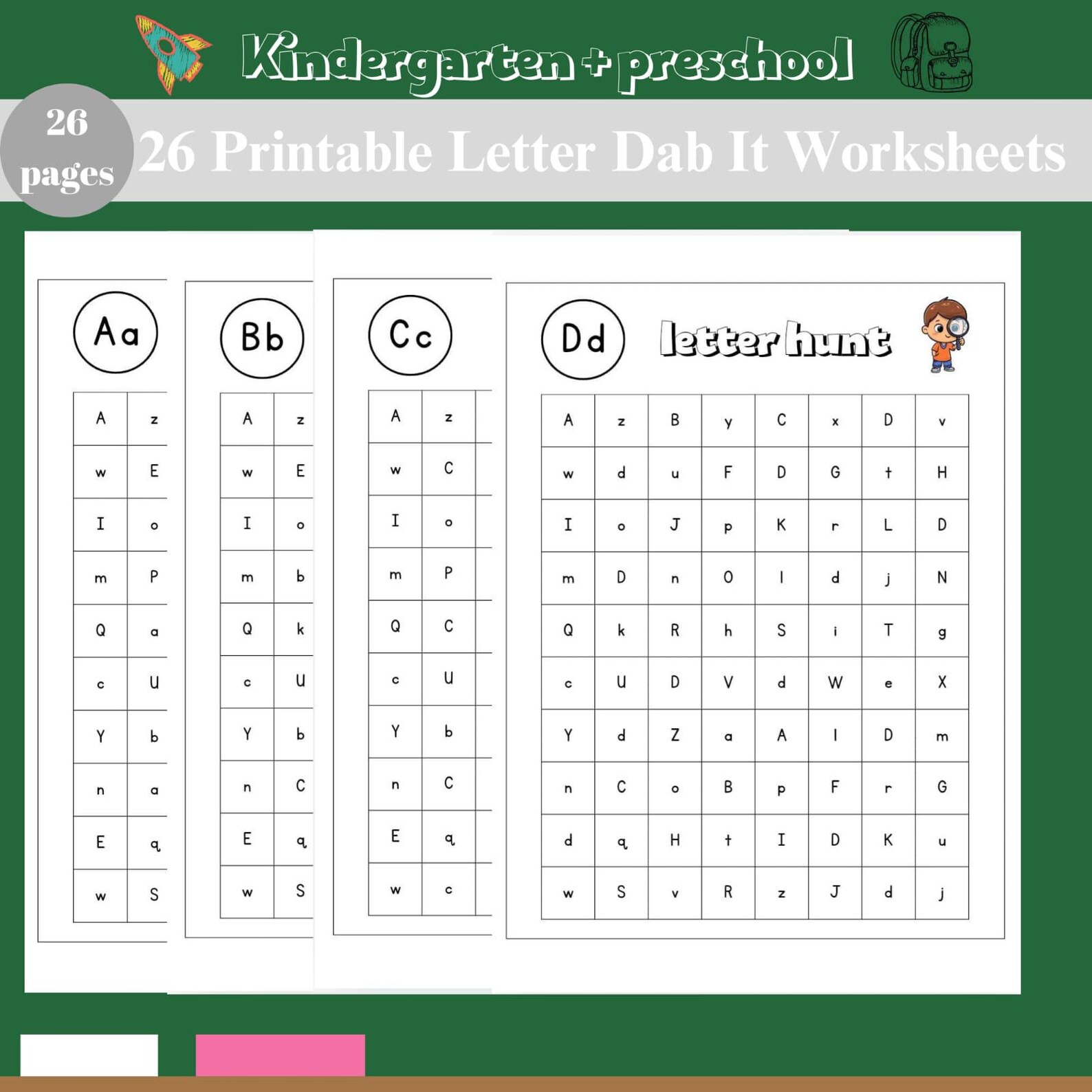 Letter of the Week Interactive Alphabet Dab Worksheets Printable ...