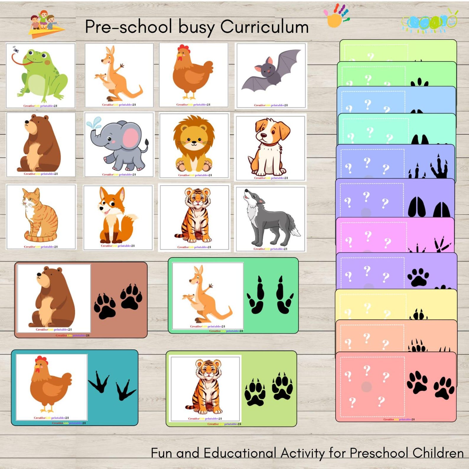 Printable Animal Tracks Matching Activity | Fun Montessori Nature Game ...