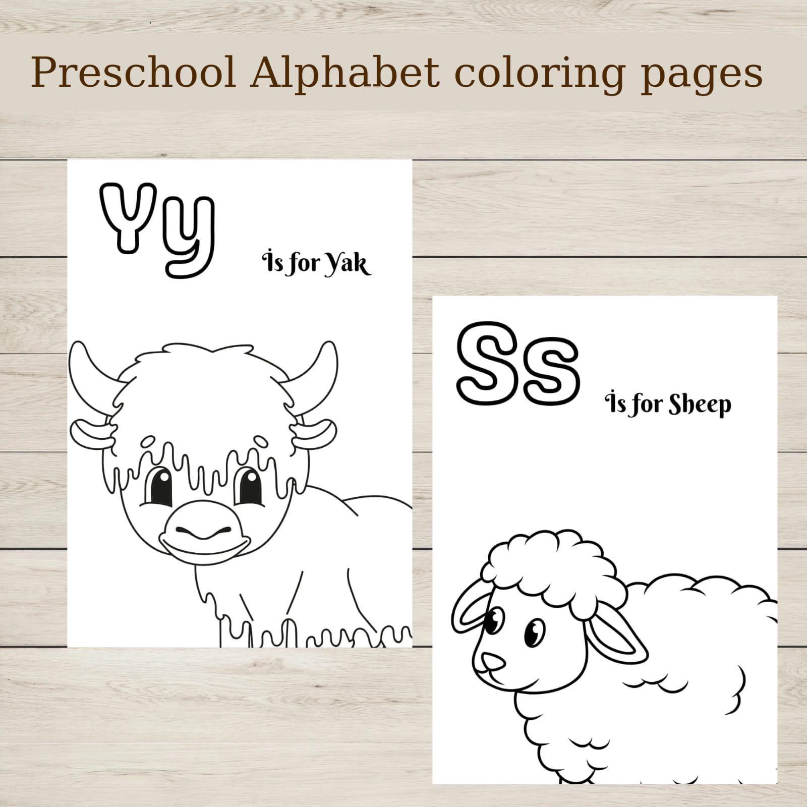 A-Z Preschool Alphabet Coloring Pages | Fun Animal Letters Tracing ...