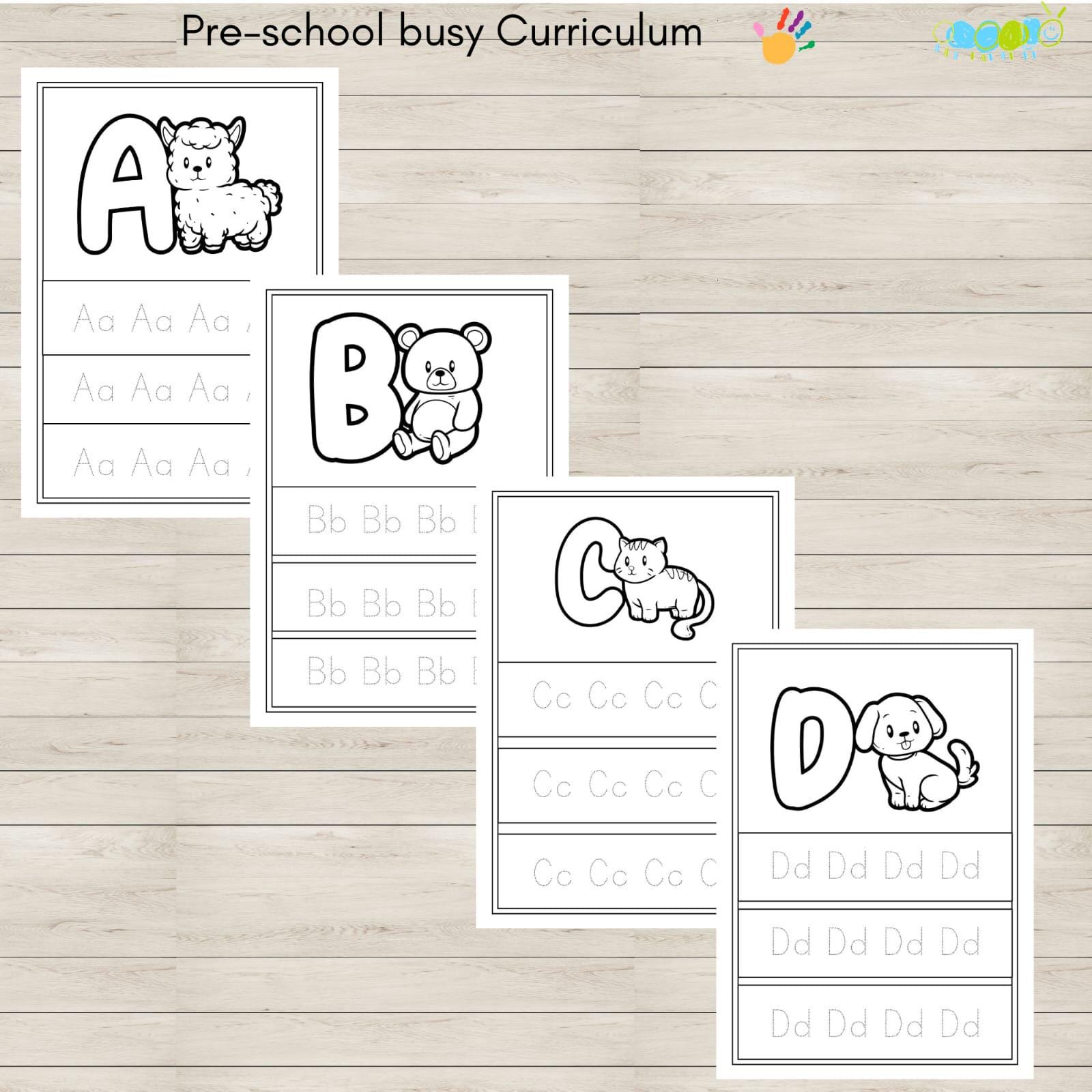 A to Z Cute Animal Alphabet Tracing Worksheets | Fun and Educational ...