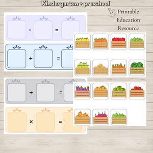 Printable Farmers Market Math Activity | Addition, Subtraction ...