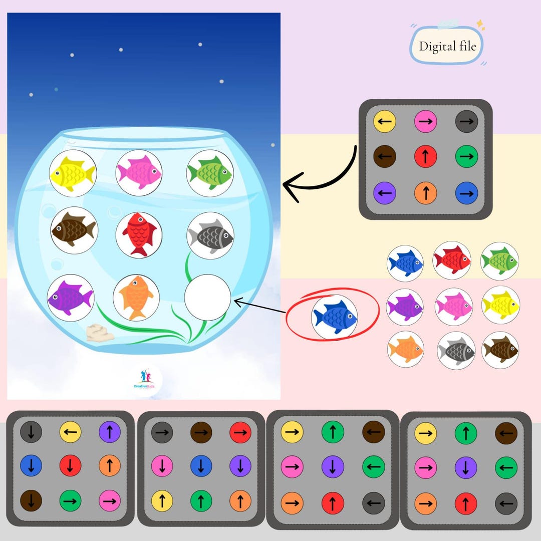 Interactive Preschool Activity: Color Matching Fish Pond Fun ...