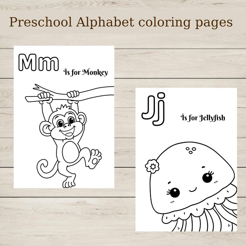 A-Z Preschool Alphabet Coloring Pages | Fun Animal Letters Tracing ...