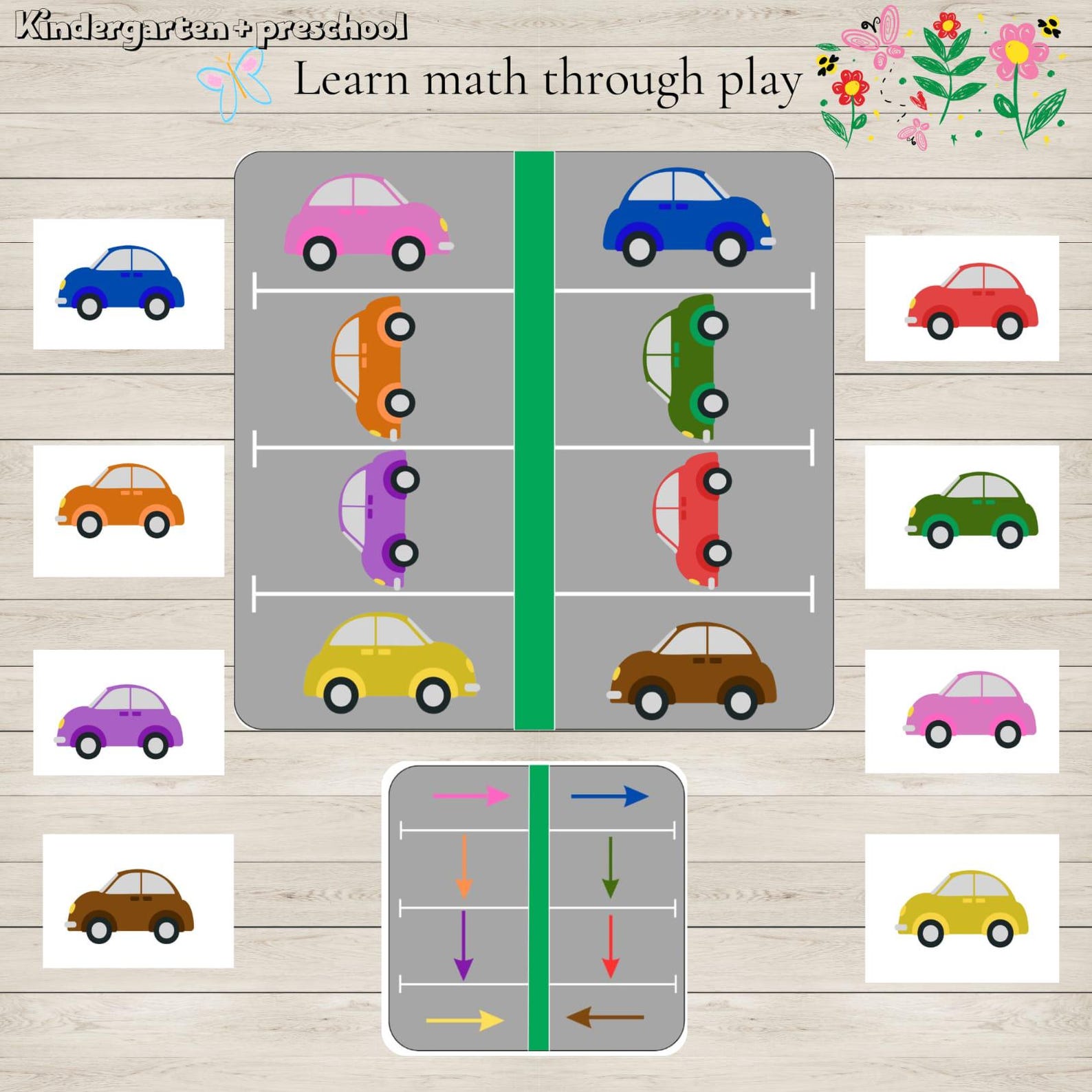 Car Matching Activity for Preschool Kids - Printable Learning Game With ...