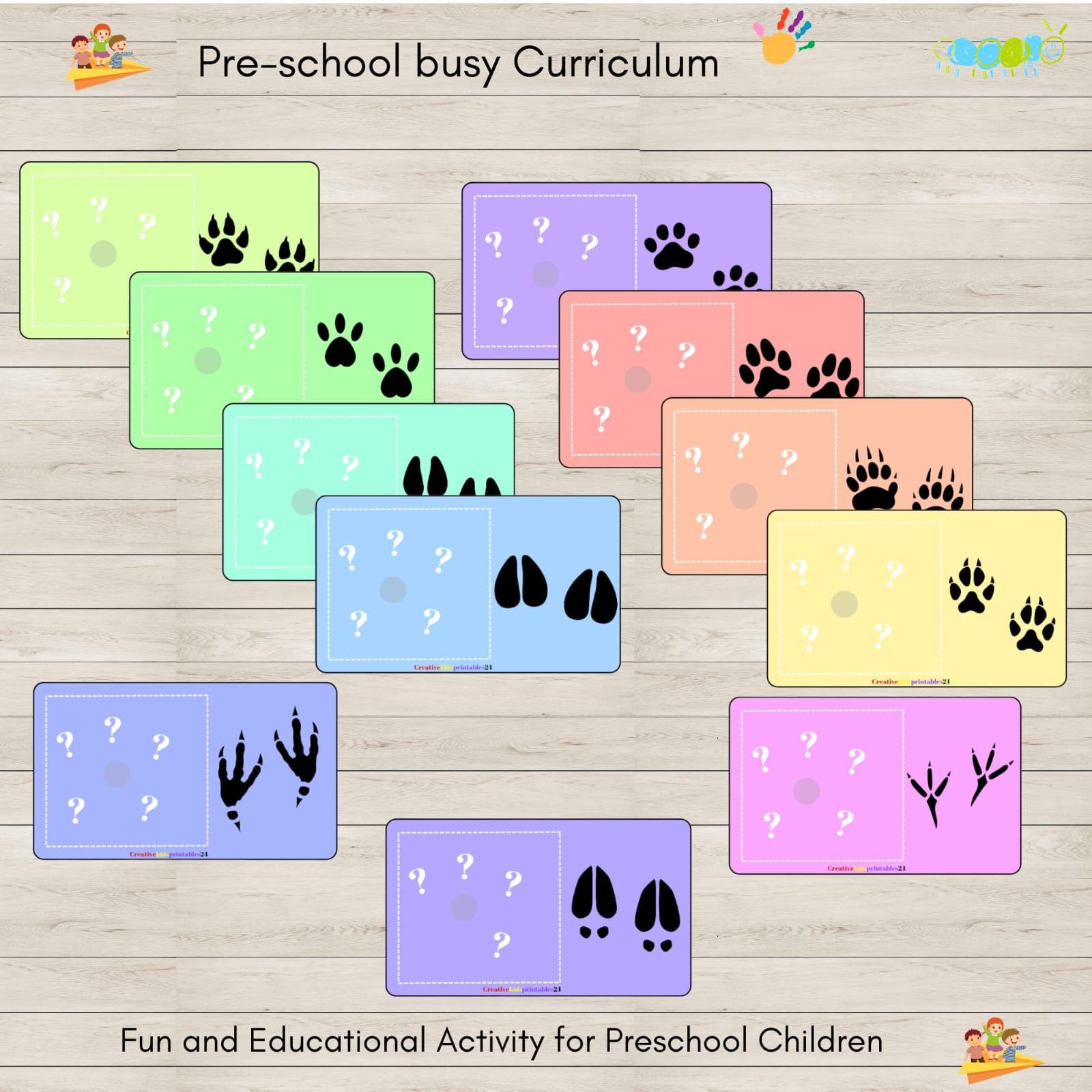 Printable Animal Tracks Matching Activity | Fun Montessori Nature Game ...