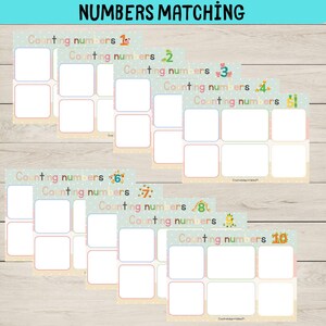 Number Matching Activity 1-10 | Match Numerals, Number Words & Objects ...