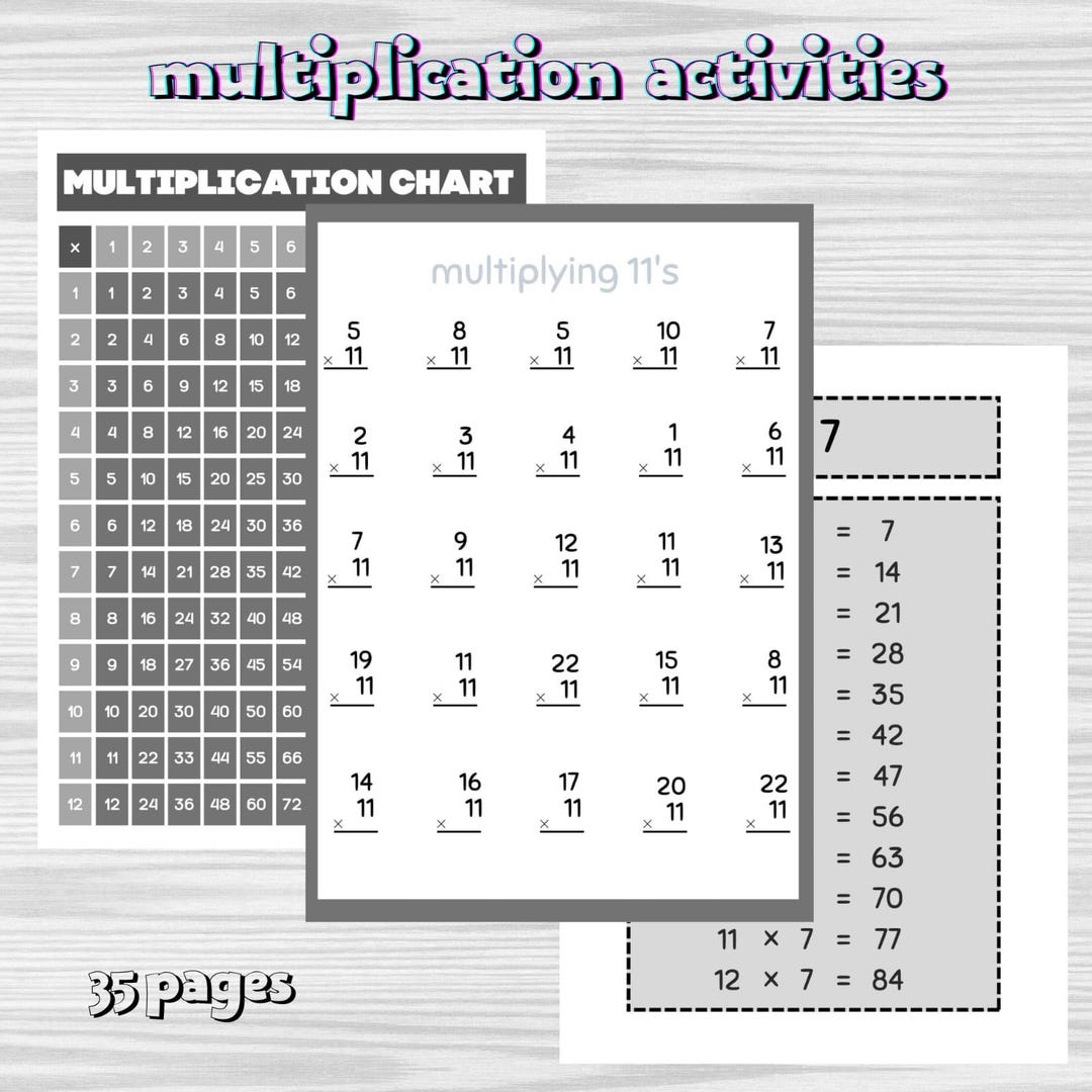 Digital Multiplication Worksheets for Preschool Kindergarten,fun ...