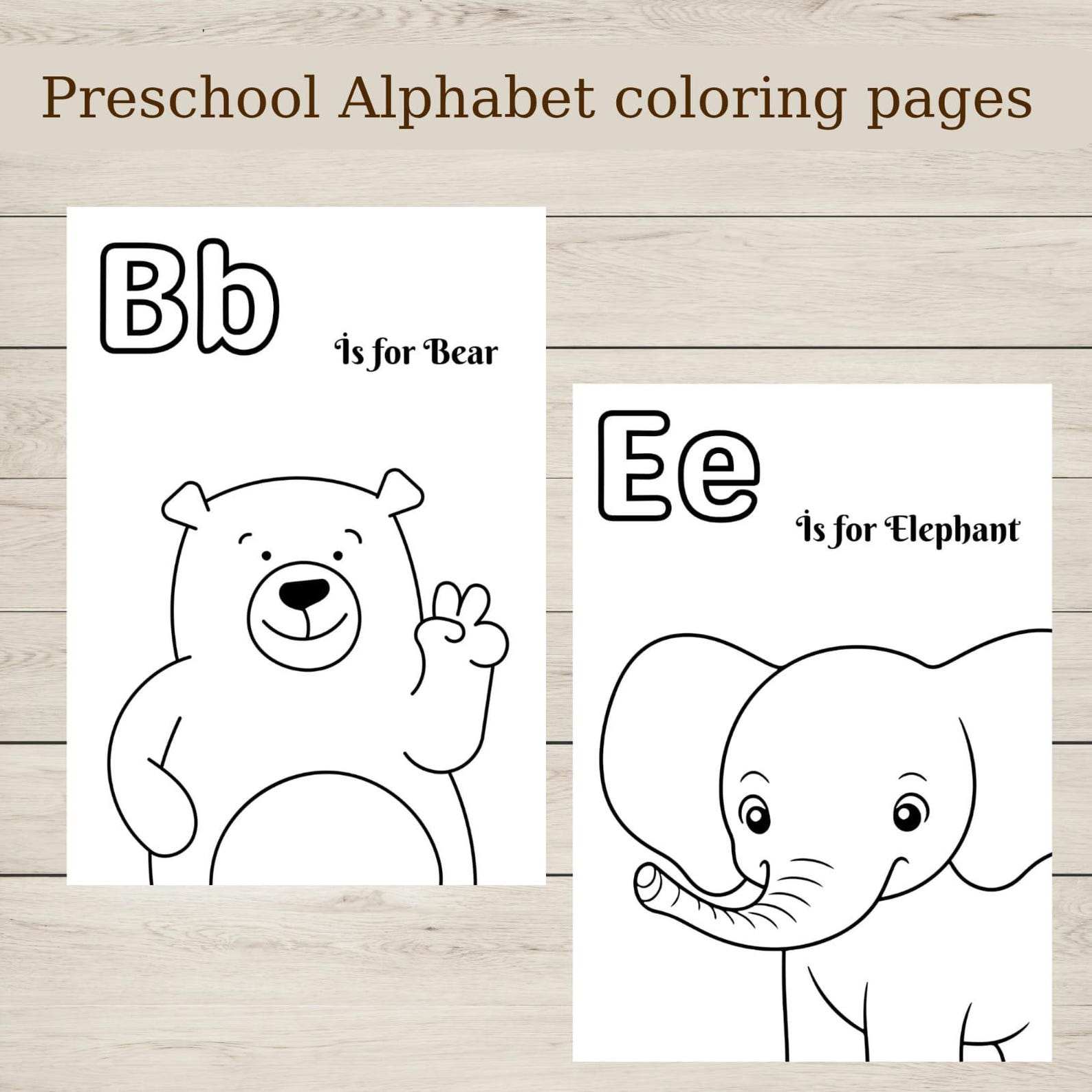 A-Z Preschool Alphabet Coloring Pages | Fun Animal Letters Tracing ...