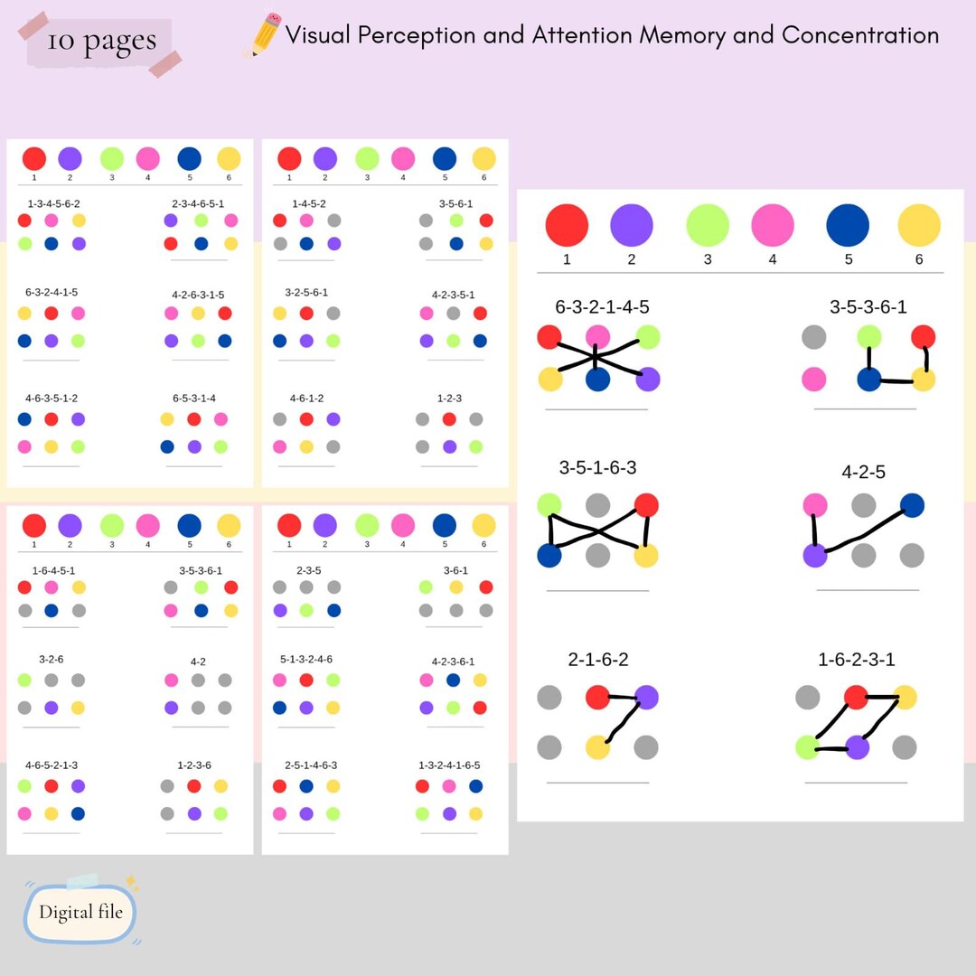 Interactive Visual Perception, Memory, and Concentration Activity for ...