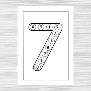 Number Dot Marker Printable Colouring Pages, Make Dot Activity, Number ...
